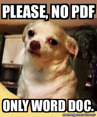 Meme Personalizado - please, no pdf only word doc. - 31679770