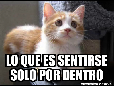 Meme Personalizado - lo que es sentirse solo por dentro - 31681089