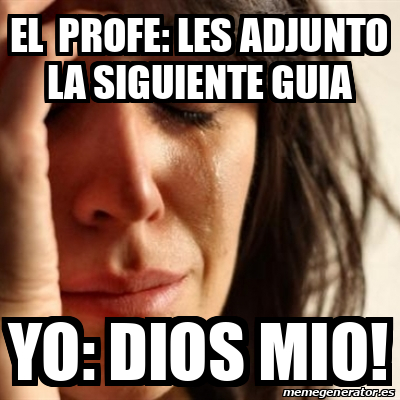 Meme Problems - el profe: les adjunto la siguiente guia yo: dios mio ...