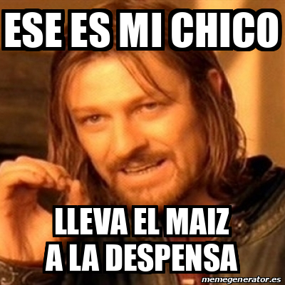Meme Boromir - ese es mi chico lleva el maiz a la despensa - 31684464