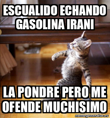 Meme Personalizado - Escualido echando gasolina irani la pondre pero me ...