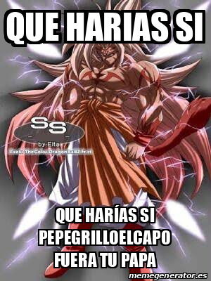 Meme Personalizado - QUE HARIAS SI QUE HARÍAS SI PEPEGRILLOELCAPO FUERA ...