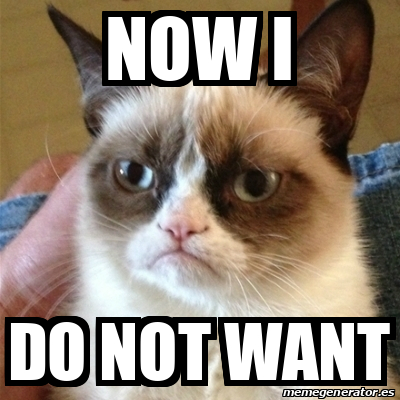 Meme Grumpy Cat - Now i do not want - 31694603