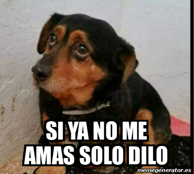Meme Personalizado - Si ya no me amas solo dilo - 31697559