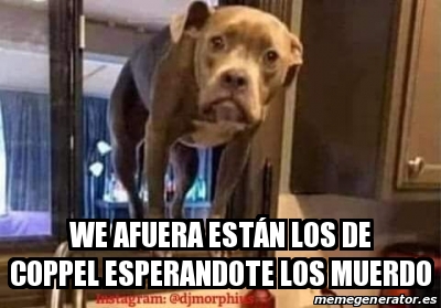 Meme Personalizado - We afuera estÃ¡n los de coppel esperandote los ...