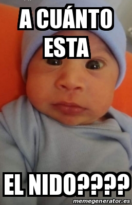 Meme Personalizado - A cuÃ¡nto esta El nido???? - 31076748