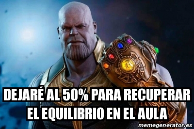 Meme Personalizado - DEJARÃ‰ AL 50% para recuperar el equilibrio en el ...