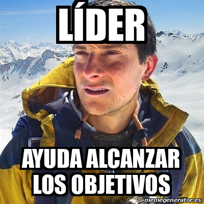 Meme Bear Grylls - Líder ayuda alcanzar los objetivos - 31700727