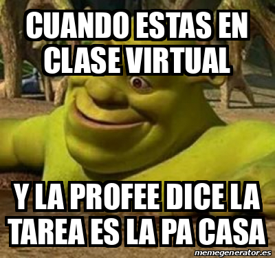 Meme Personalizado - cuando estas en clase virtual y la profee dice la ...
