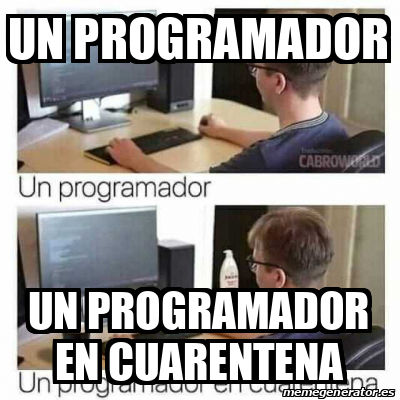 Meme Personalizado - un programador un programador en cuarentena - 31703960
