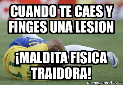 Meme Personalizado - cuando te caes y finges una lesion ¡Maldita Fisica ...
