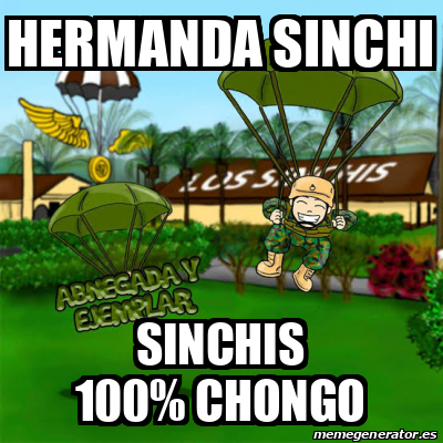 Meme Personalizado - Hermanda Sinchi Sinchis 100% CHONGO - 31704724