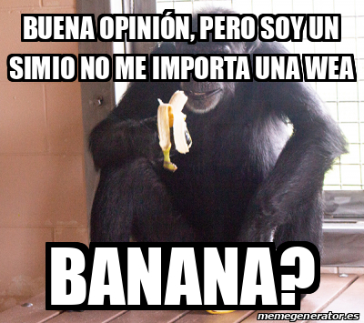 Meme Personalizado - Buena opinión, pero soy un simio no me importa una ...