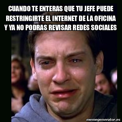 Meme crying peter parker - Cuando te enteras que tu jefe puede ...