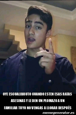 Meme Personalizado - Oye Escualibruto cuando esten esas ratas asesinas ...