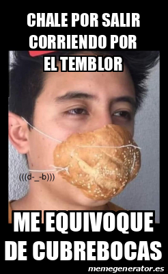 Meme Personalizado - chale por salir corriendo por el temblor me ...