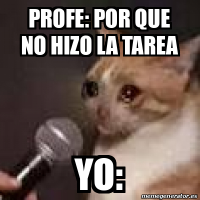 Meme Personalizado - Profe: por que no hizo la tarea yo: - 31713919