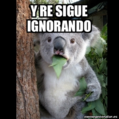 Meme Koala - y re sigue ignorando - 31716524