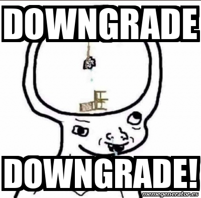 Meme Personalizado - DOWNGRADE downgrade! - 31722517