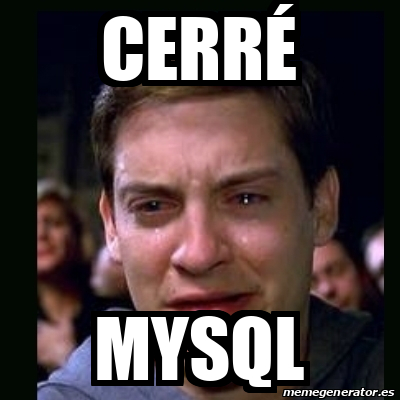 Meme crying peter parker - Cerré MYSQL - 31728046