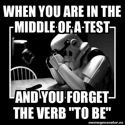 Meme Sad Trooper - when you are in the middle of a test and you forget ...