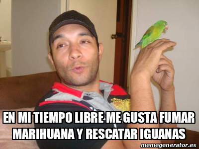 Meme Personalizado - En mi tiempo libre me gusta fumar marihuana y ...