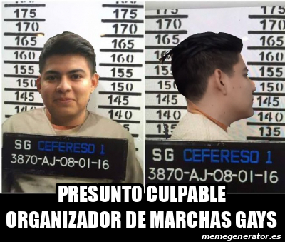 Meme Personalizado - Presunto culpable organizador de marchas gays ...
