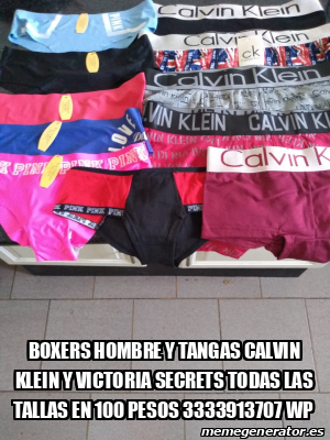 Meme Personalizado - Boxers hombre y tangas Calvin Klein y Victoria ...