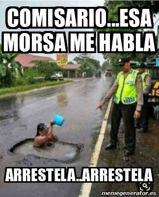 Meme Personalizado - comisario...esa morsa me habla arrestela ...