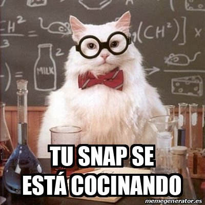 Meme Chemistry Cat - tu snap SE ESTÁ COCINANDO - 31751085