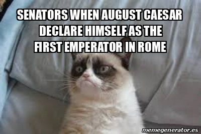 Meme Personalizado - senators when august caesar declare himself as the ...