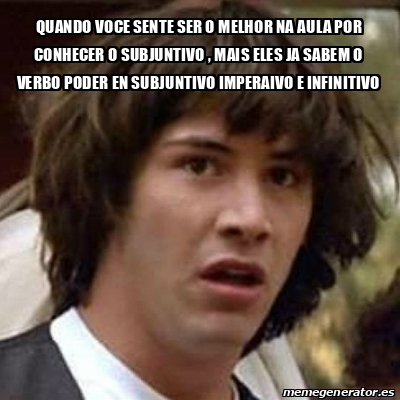Meme Keanu Reeves - quando voce sente ser o melhor na aula por conhecer ...