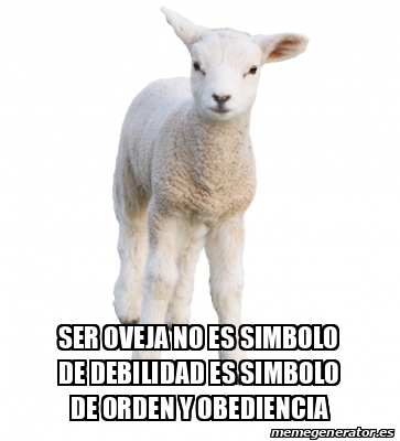 Meme Personalizado - SER OVEJA NO ES SIMBOLO DE DEBILIDAD ES SIMBOLO DE ...