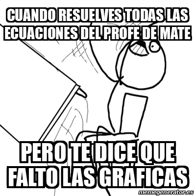 Meme Desk Flip Rage Guy - cuando resuelves todas las ecuaciones del ...