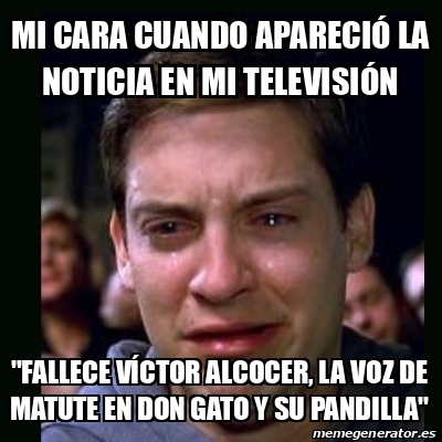 Meme crying peter parker - Mi cara cuando apareció la noticia en mi ...