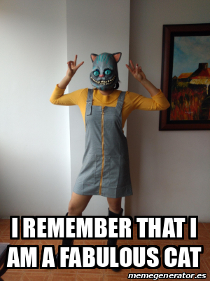 Meme Personalizado - I REMEMBER THAT I AM A FABULOUS CAT - 31779841