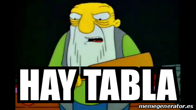 Meme Personalizado - hay tabla - 31783618
