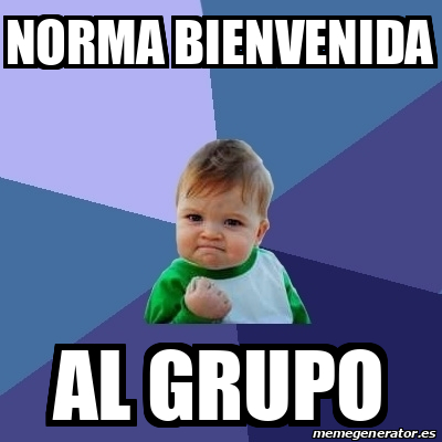 Meme Bebe Exitoso - NORMA BIENVENIDA al grupo - 31786762