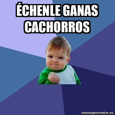 Meme Bebe Exitoso - Échenle Ganas Cachorros - 31789417