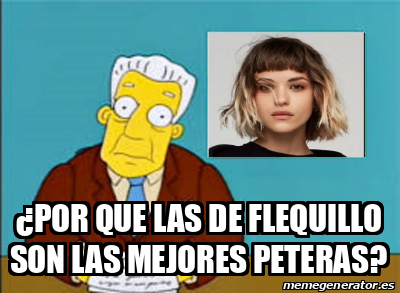 Meme Personalizado - ¿POR QUE LAS DE FLEQUILLO SON LAS MEJORES PETERAS ...
