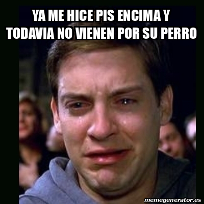 Meme crying peter parker - Ya me hice pis encima y todavia no vienen ...