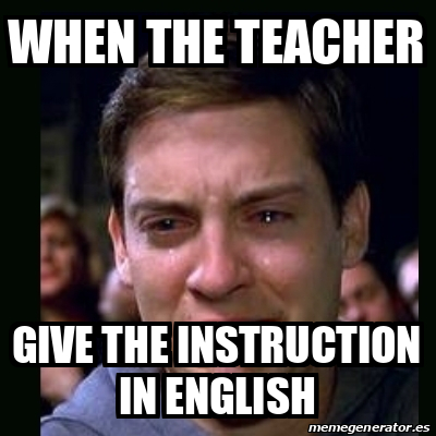 Meme crying peter parker - WHEN THE TEACHER GIVE THE INSTRUCTION IN ...