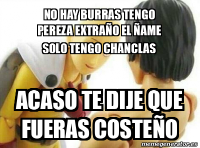 Meme Personalizado - No hay burras tengo pereza extraño el ñame solo ...