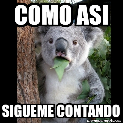 Meme Koala - como asi sigueme contando - 31806595
