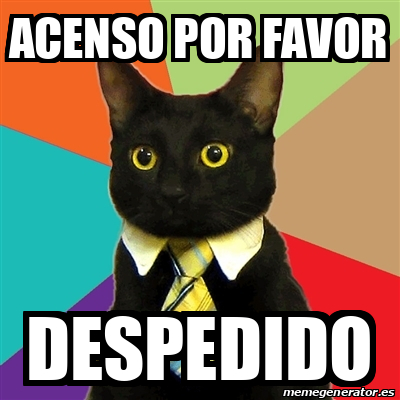 Meme Business Cat - acenso por favor despedido - 31808465