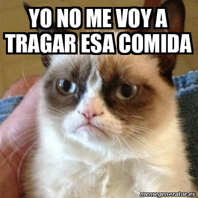 Meme Grumpy Cat - yo no me voy a tragar esa comida - 31814486