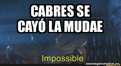 Meme Personalizado - Cabres se cayó la Mudae - 31814671