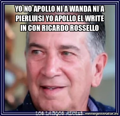 Meme Personalizado - YO NO APOLLO NI A WANDA NI A PIERLUISI YO APOLLO ...