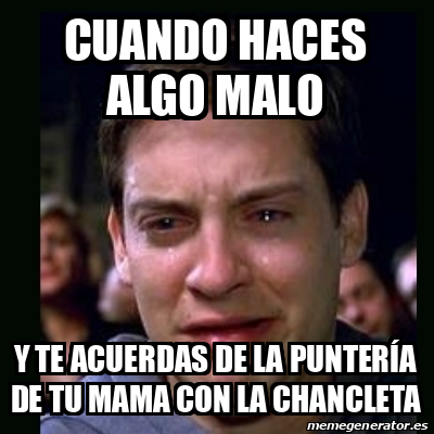 Meme crying peter parker - Cuando haces algo malo Y te acuerdas de la ...