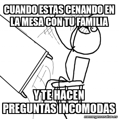 Meme Desk Flip Rage Guy - Cuando estas cenando en la mesa con tu ...
